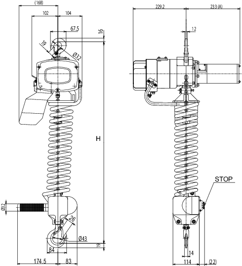 Alpha ALHVDH 230V electric chain hoist | REMA