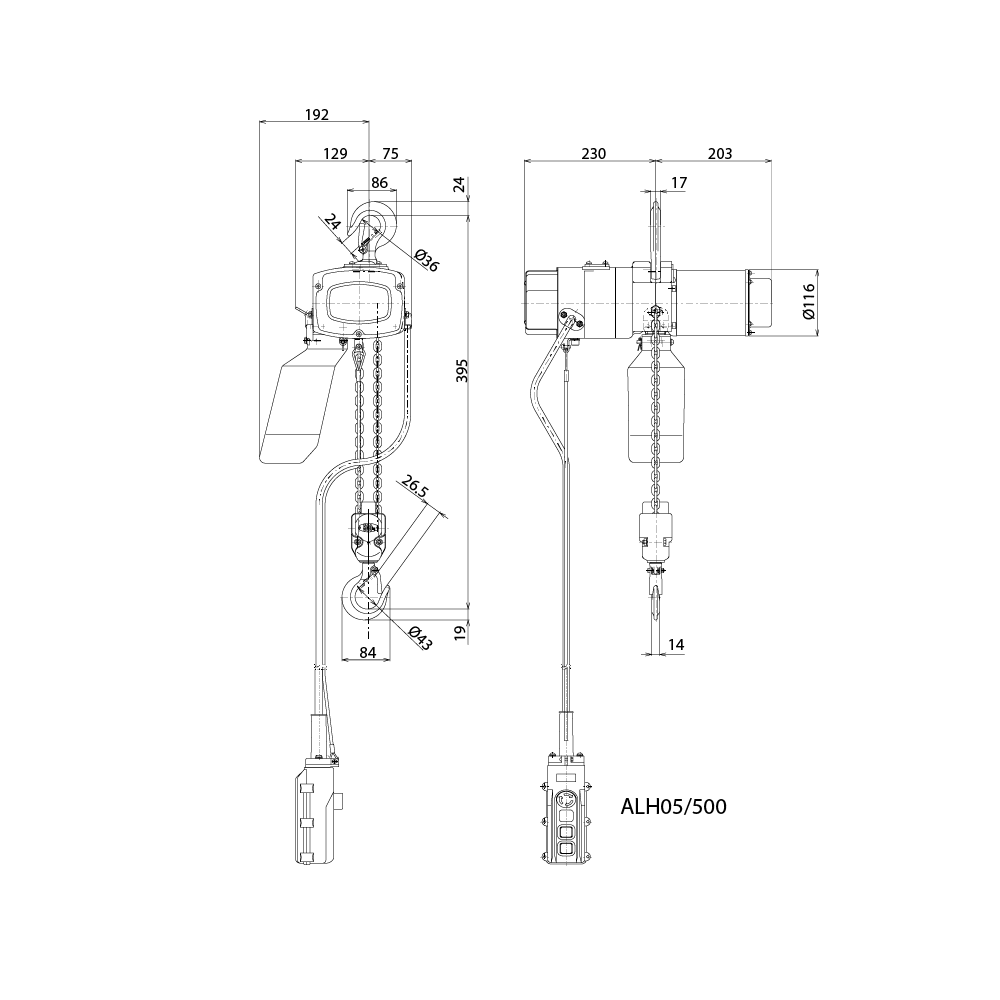 Palan électrique Alpha 230V | REMA