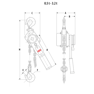 Palan à levier type X-line | REMA