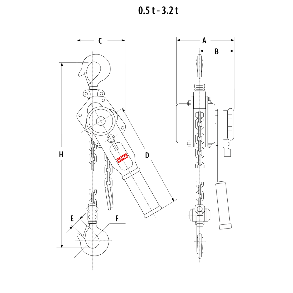 REMA X-Line lever hoist | REMA