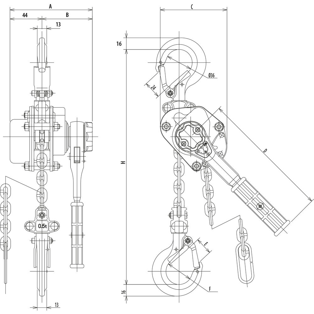 Compact Lever Hoist YAM | REMA