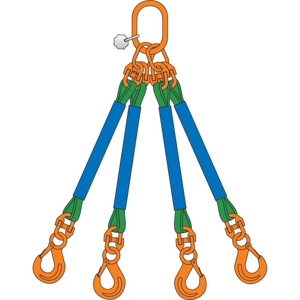 4-leg round sling assy with chain components (G10) | REMA