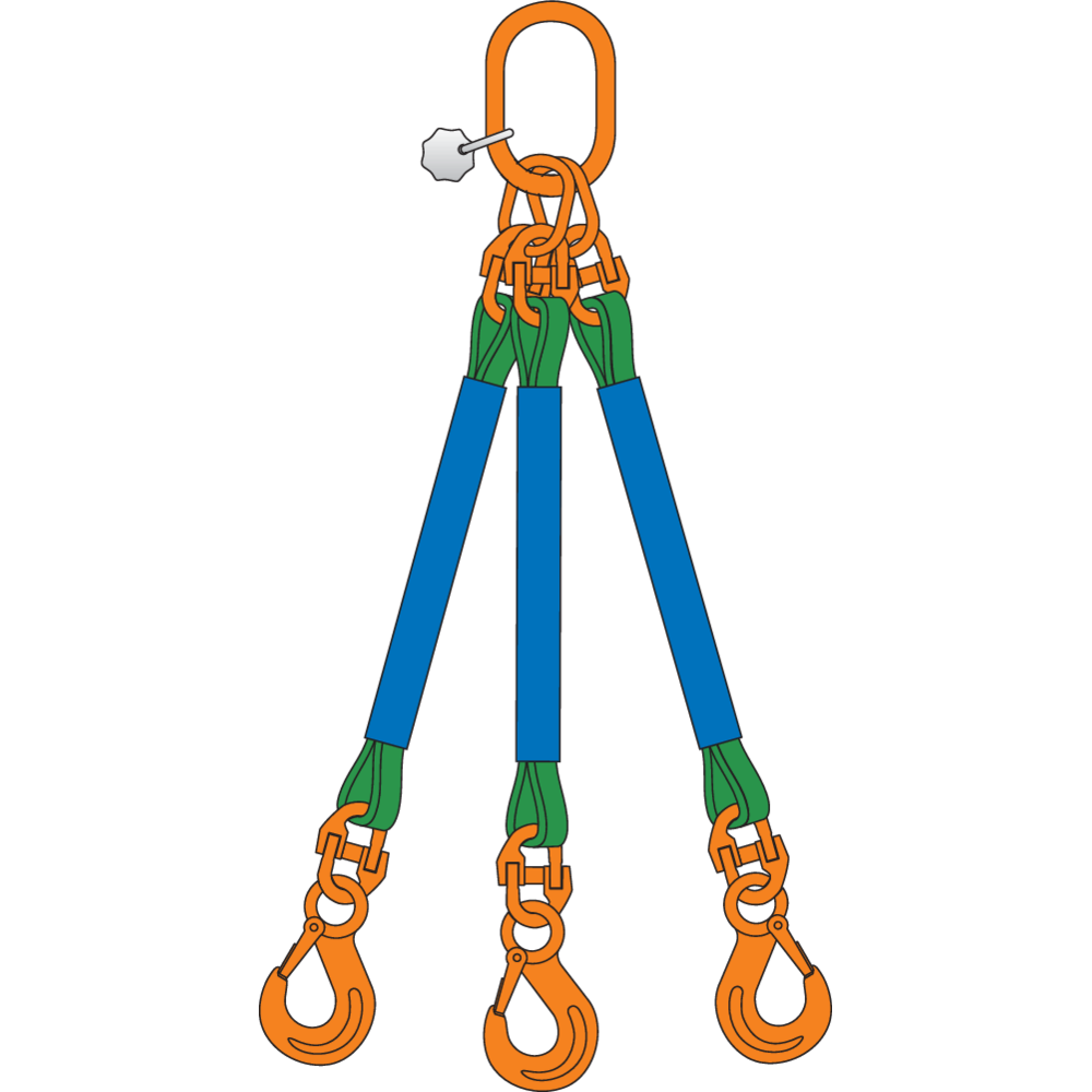3-leg round sling assy with chain components (G10) | REMA