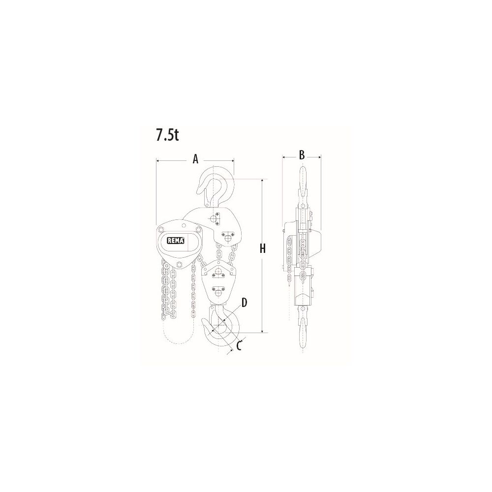 REMA hand chain hoist S200OD | REMA